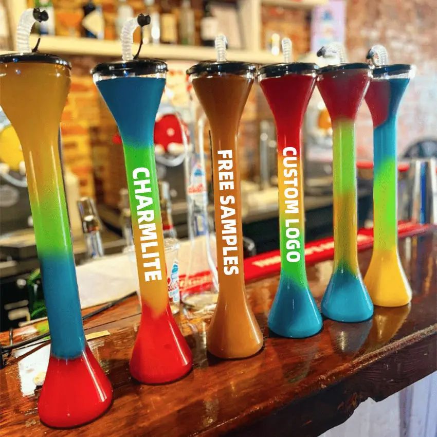 Custom Logo Wholesale Plastic Beer Yard Cups Drinking Slush Yard Cups ...
