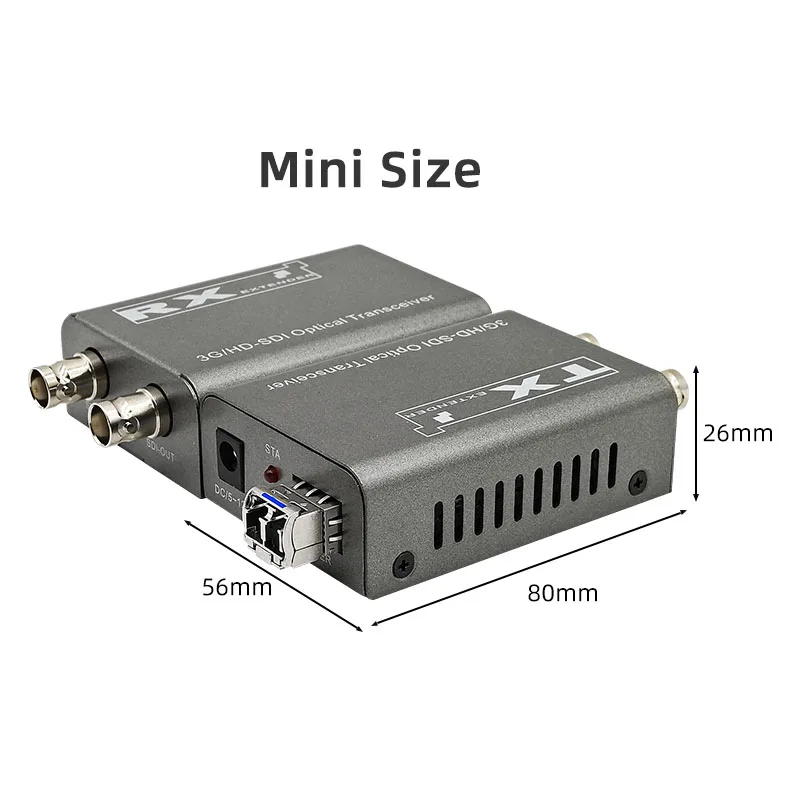 1 Channel Bi-Directional 3G SDI over Fiber Extender up to 20km