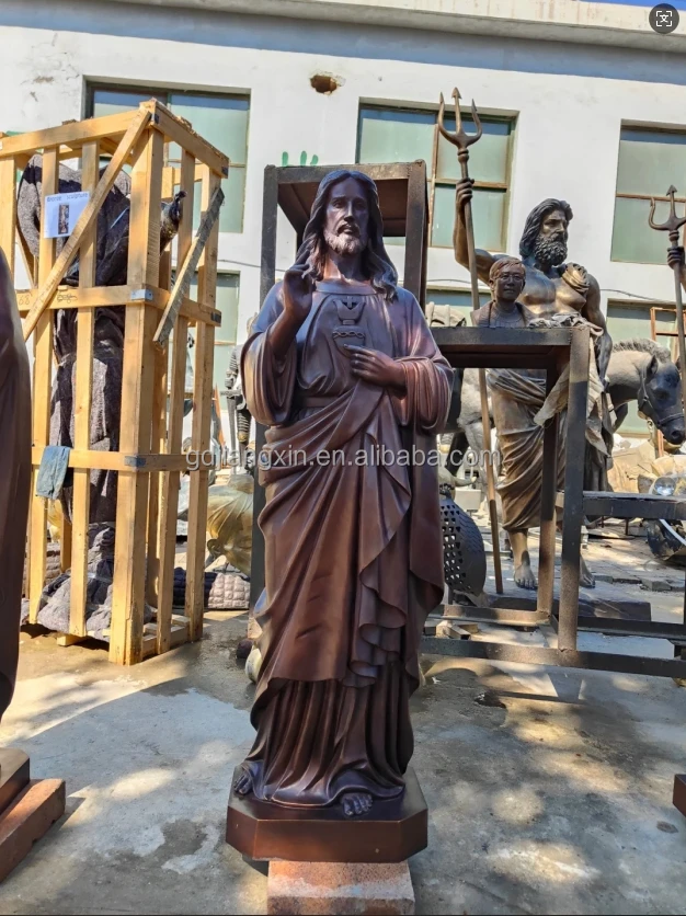 Handmade Jesus Christ Statue & Greek God Sculpture - Antique Finish ...