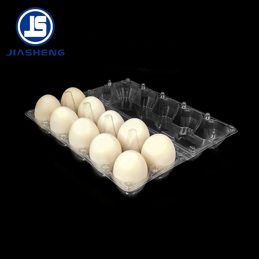 Wholesale Clamshell Packaging Box 10 Holes Plastic Egg Tray Disposable ...