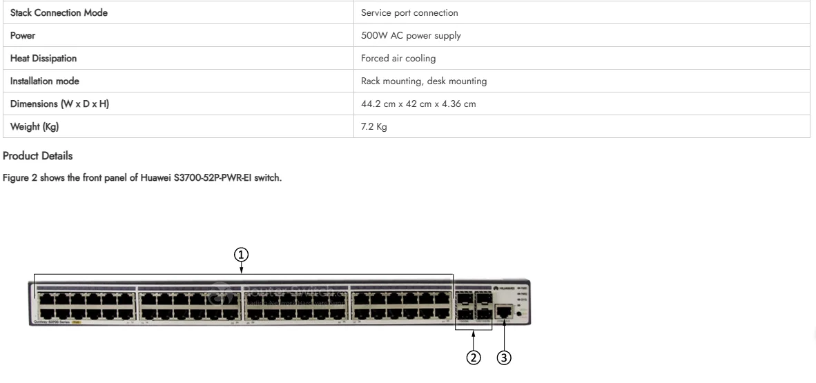 Original S 3700 Series Switches Layer 3 Switches S 3700-52 P-pwr-ei ...