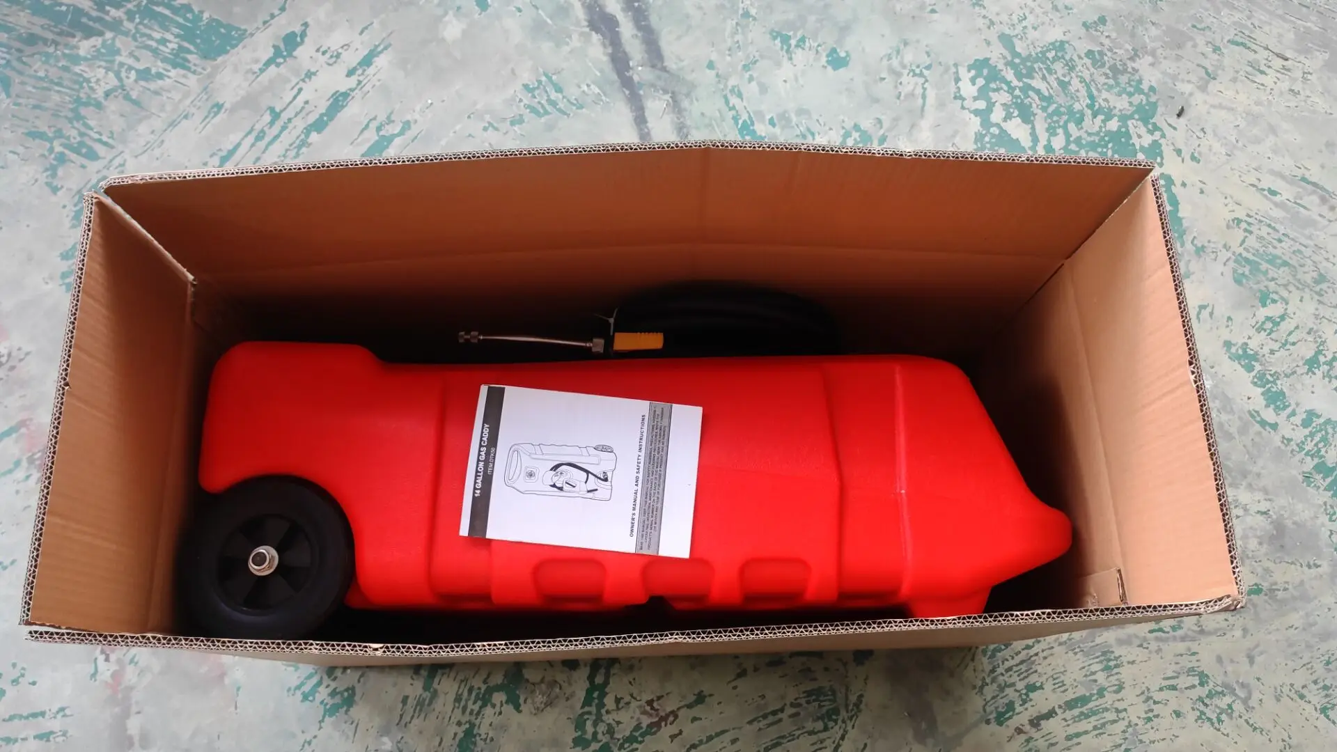 14 Gallon Portable Gas Caddy Tank On Wheels Fuel Storage Gasoline Fluid ...