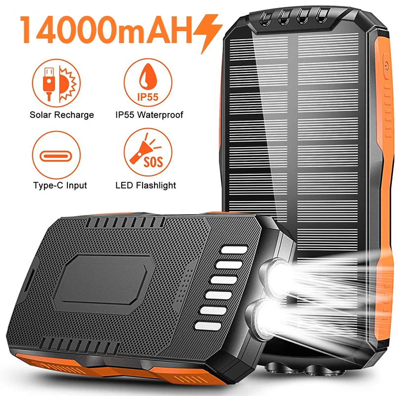 Factory Stock 16000mah 2000mah Waterproof Portable Wireless Solar Power ...
