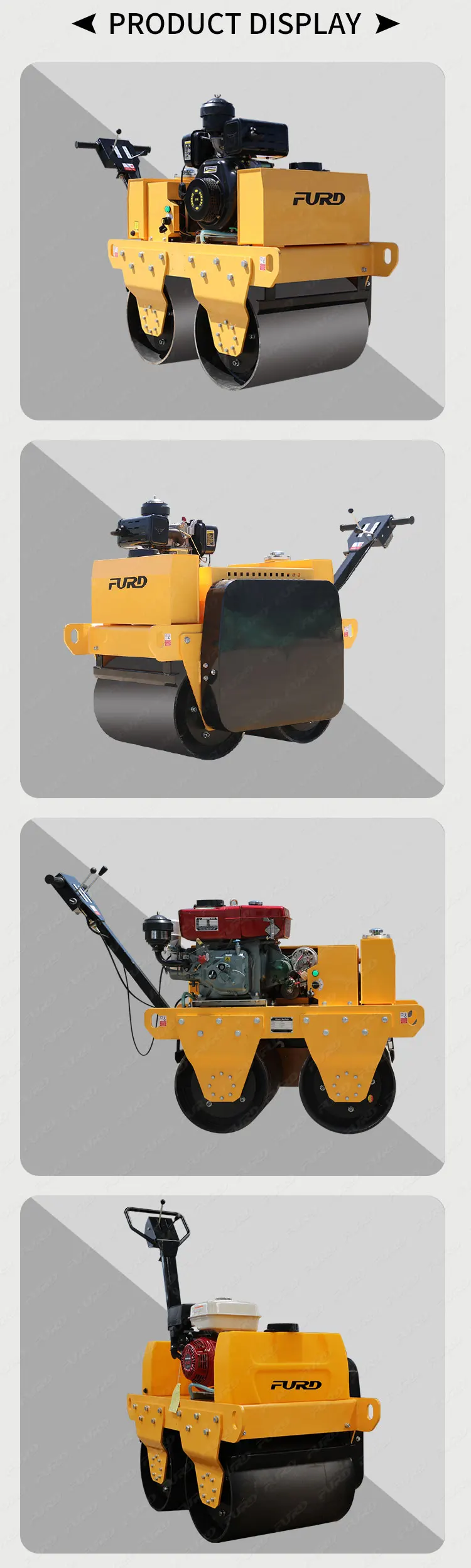 550kg Vibratory Compaction Roller Wheel Hydraulic Type Road Roller ...