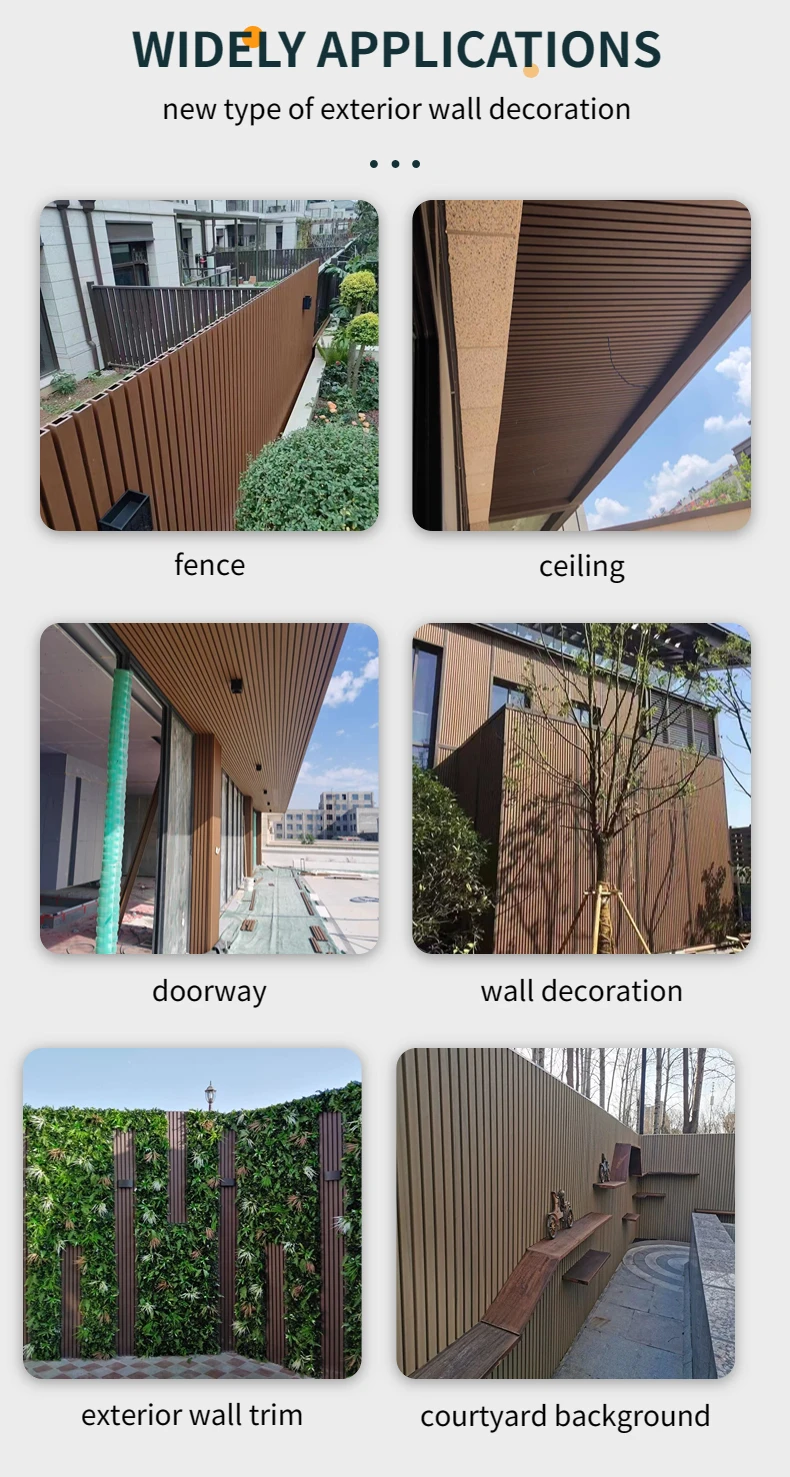 External Wpc Wall Cladding Great Outdoor Plastic Composite Garden Cladding Exterior Waterproof ...