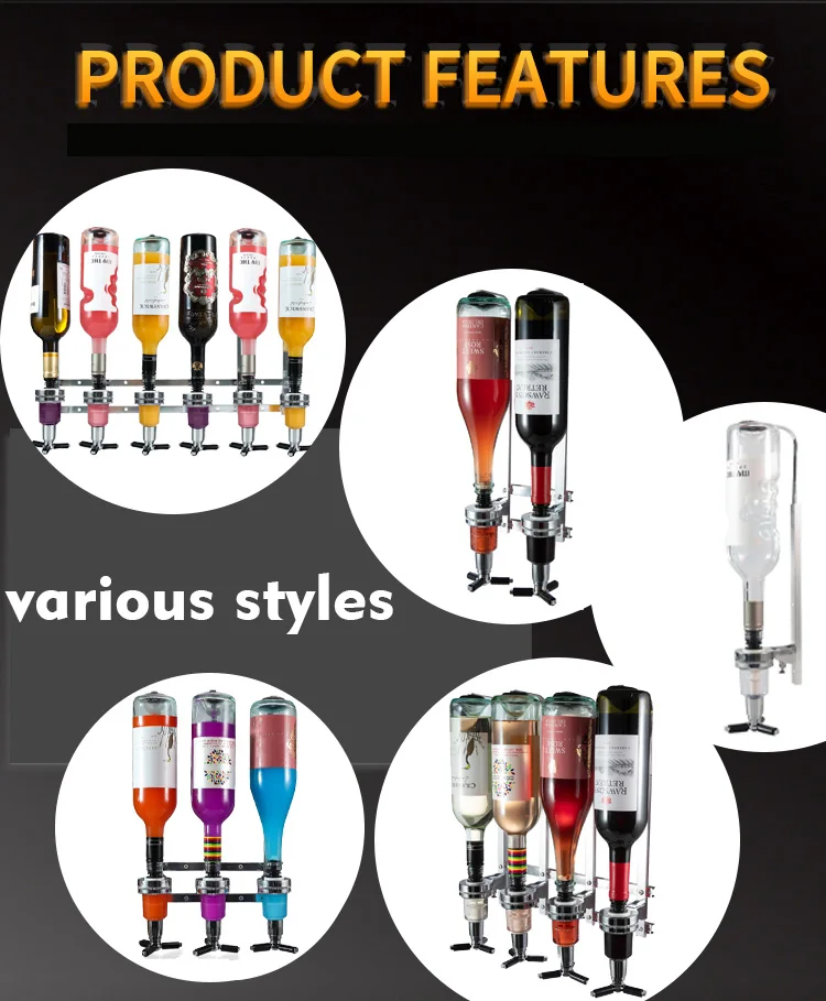 4 Bottle Wall Mounted Liquor Dispenser Wine Dispenser Machine Alcohol ...