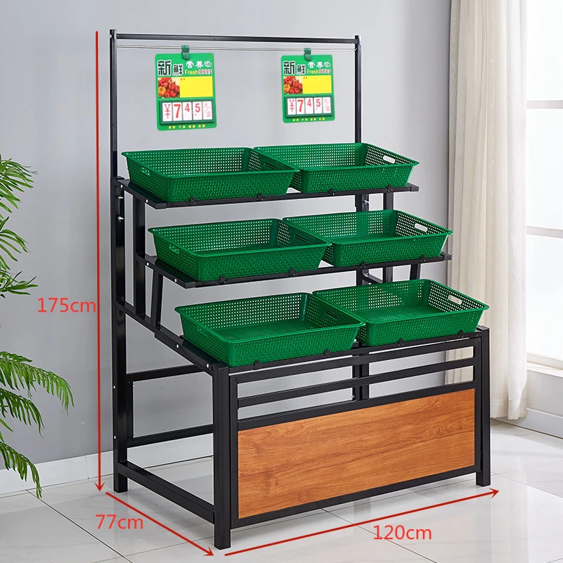 Multilayer Customized Supermarket Display Stand Fruit and Vegetable ...