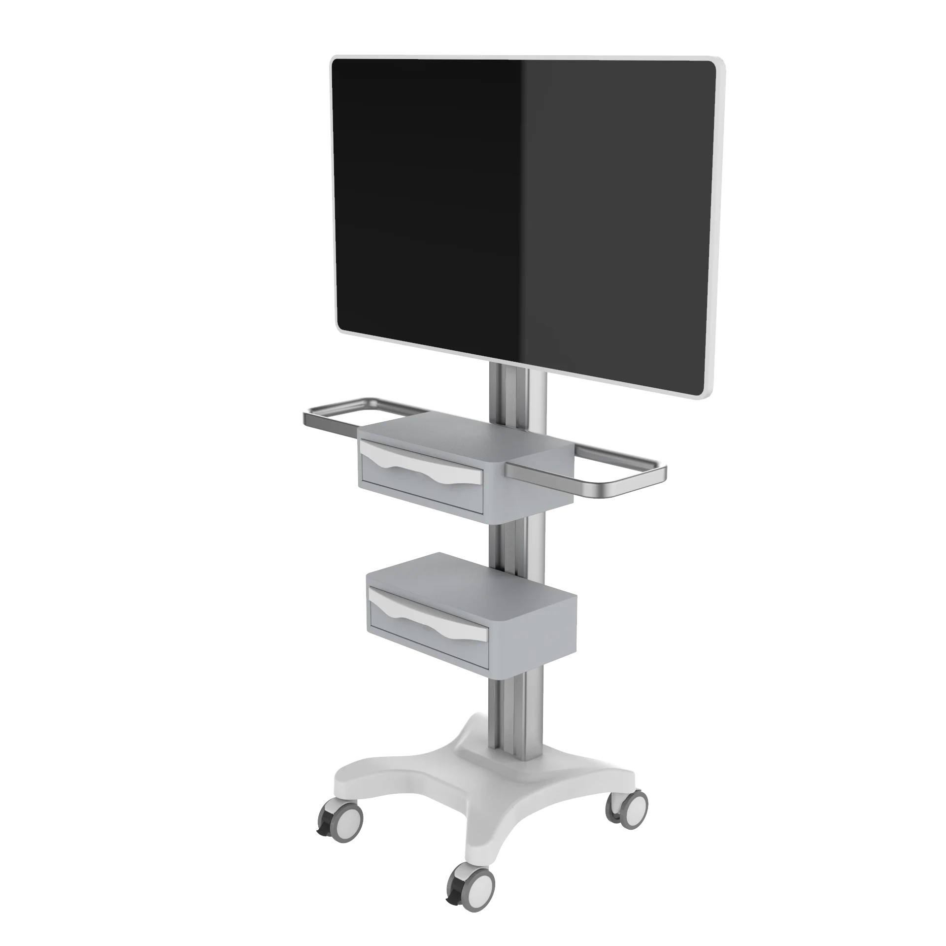 Medical Screen Cart Endoscopy 4K Screen Rolling Stand
