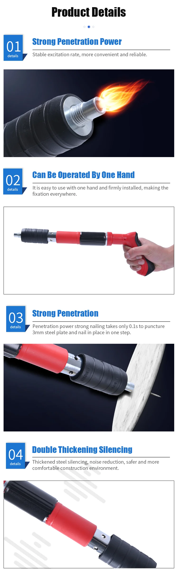 Mini Gun Nailer Integrated Nailer Plumber's Installation Tools Wall ...