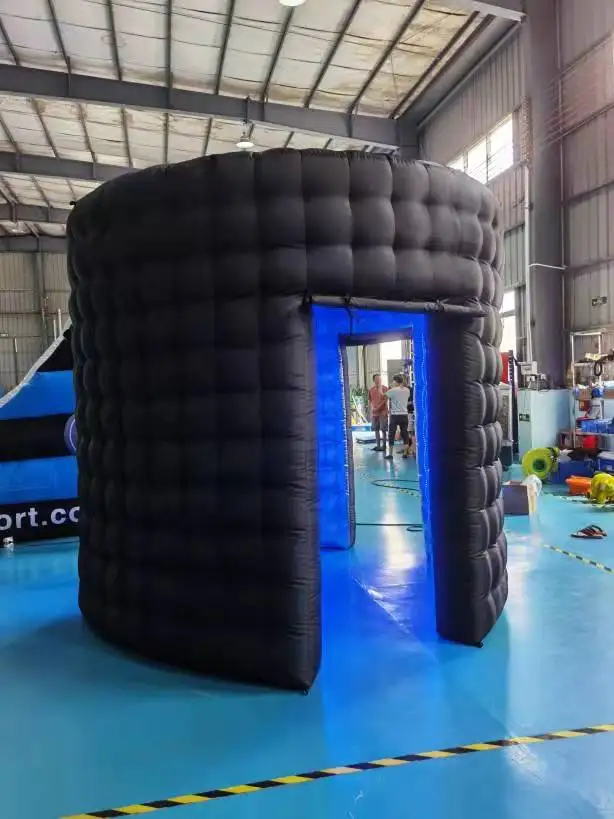360 Photo Booth Installation Is Simple LED Inflatable Background Booth ...