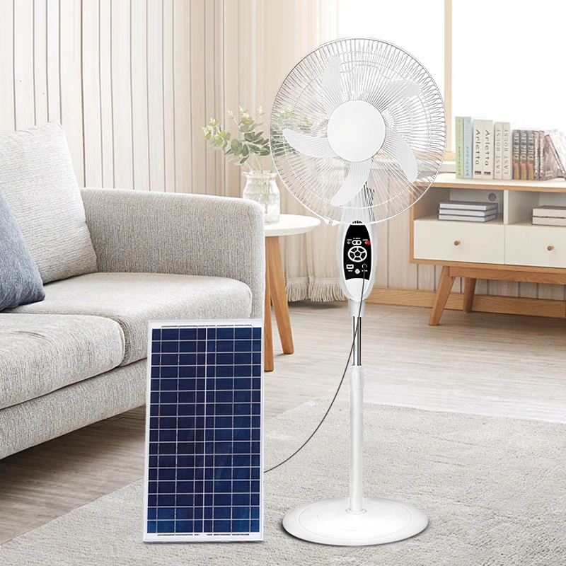 16-inch 5 Blades Dc Solar Fan 18 Inch Outdoor Rechargeable Solar ...