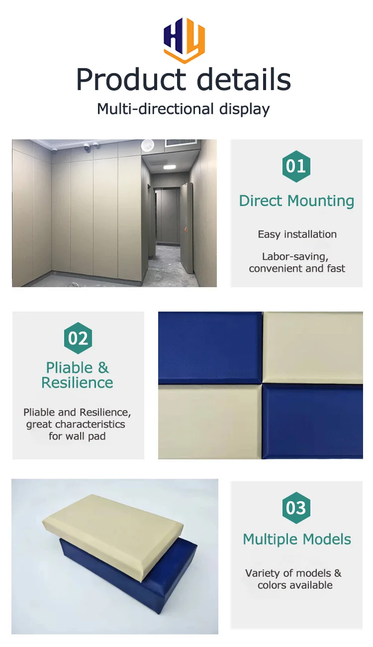 Soundproof & Fireproof Leather Wrapped Acoustical Wall Pad Of Noise ...