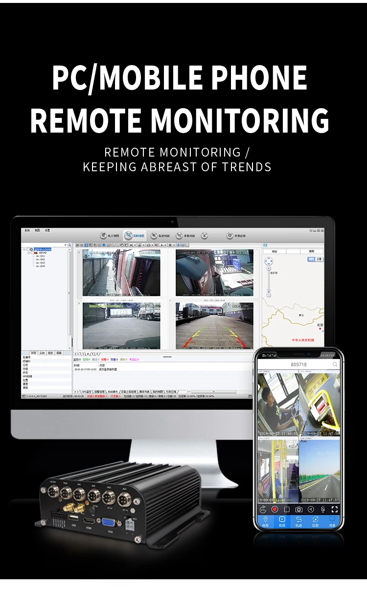 4CH HDD MDVR with 4G GPS AHD Mobile Video Recording CCTV System