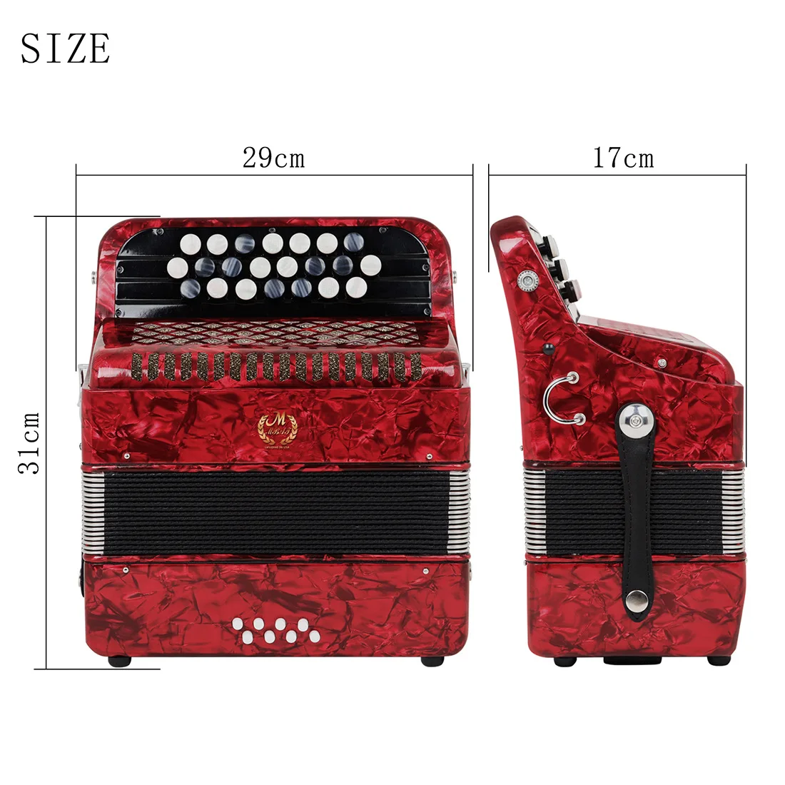Meibeite 22 Key Accordion - Student & Performance Instrument
