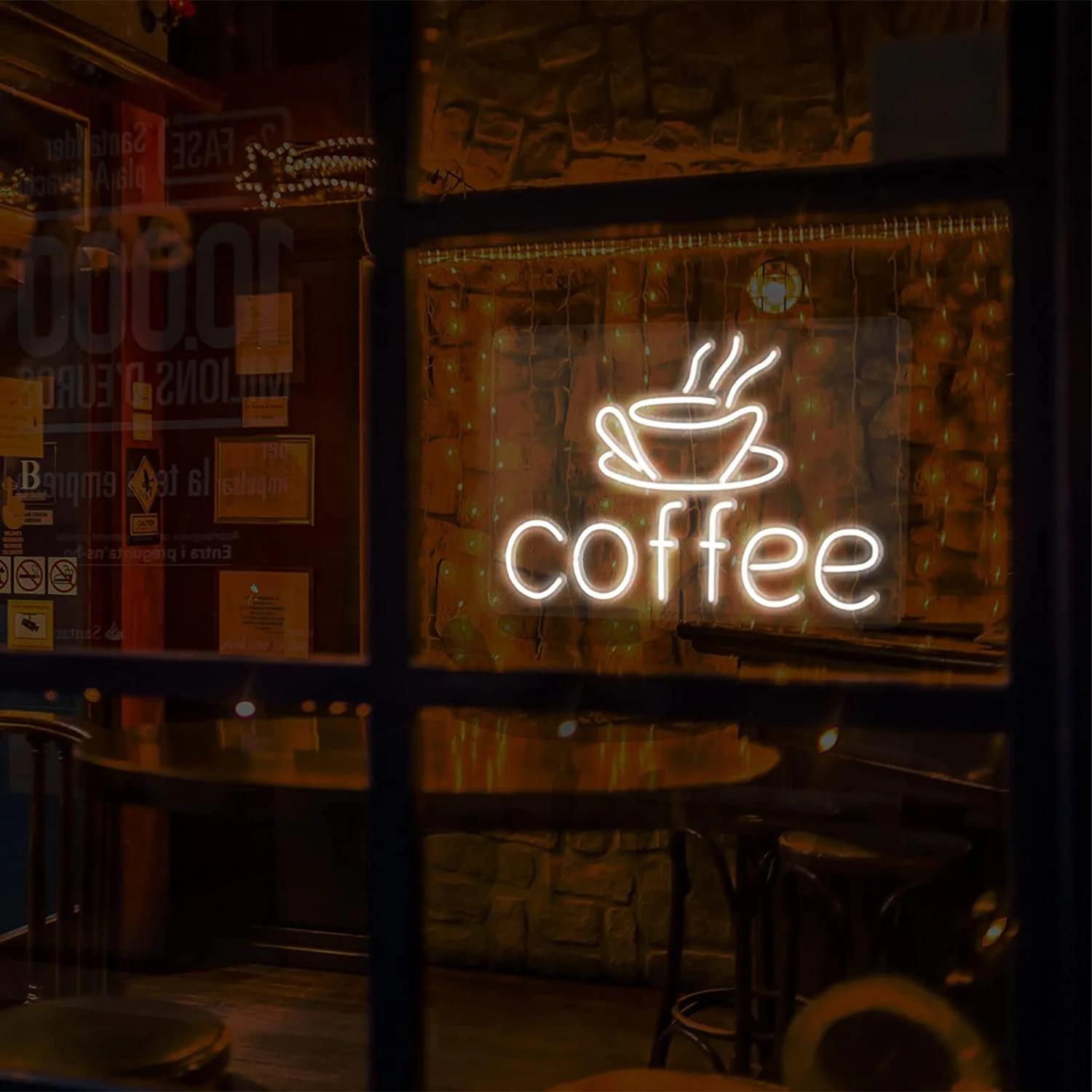 Coffee Shop Decoration Led Neon Sign Anti Yellow Silicone Neon Signs ...