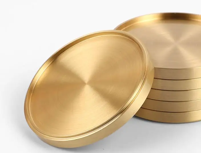 Durable Brass Coasters - Elegant Table Decor Solutions