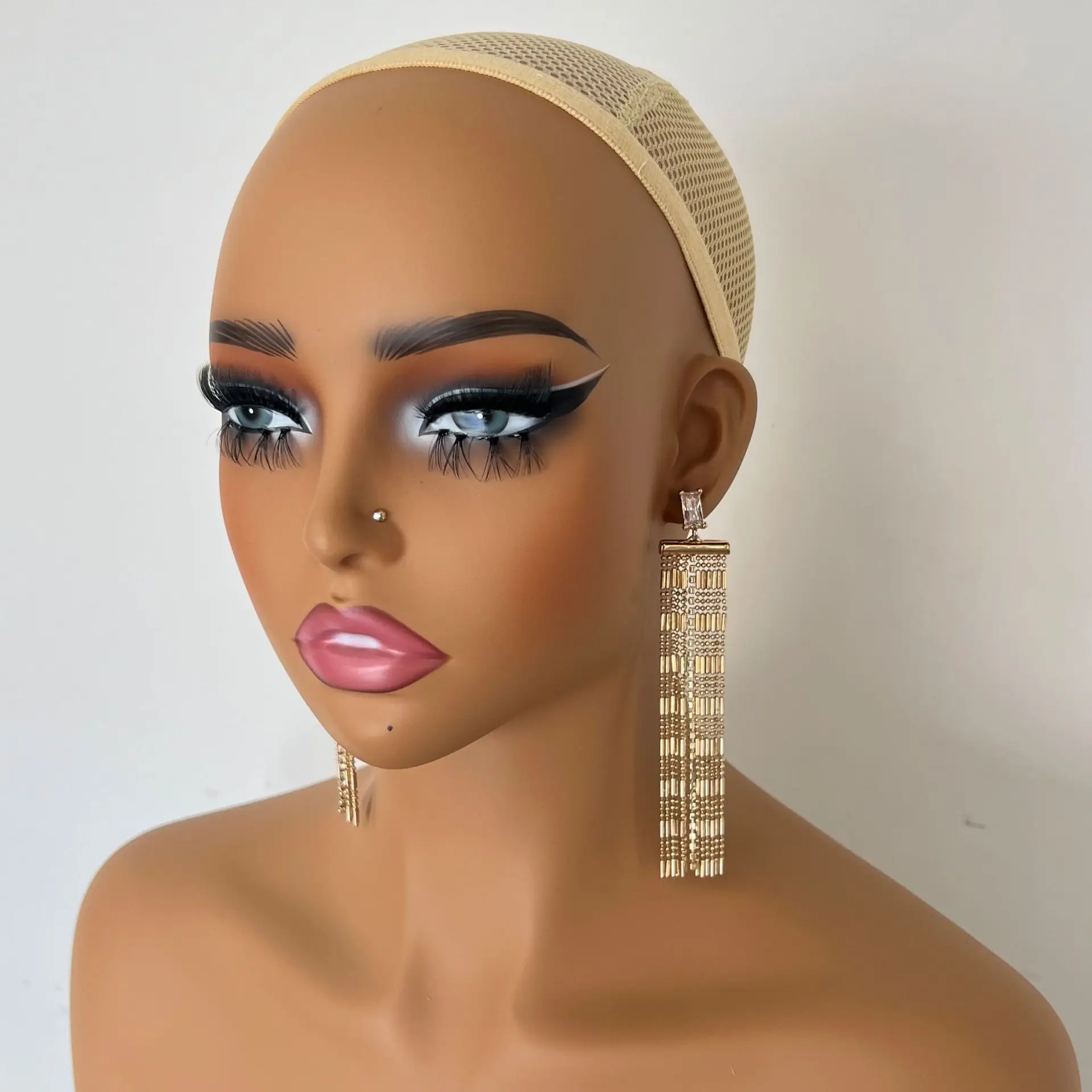 Realistic Pvc Mannequin Head African American PVC Mannequin Head with ...