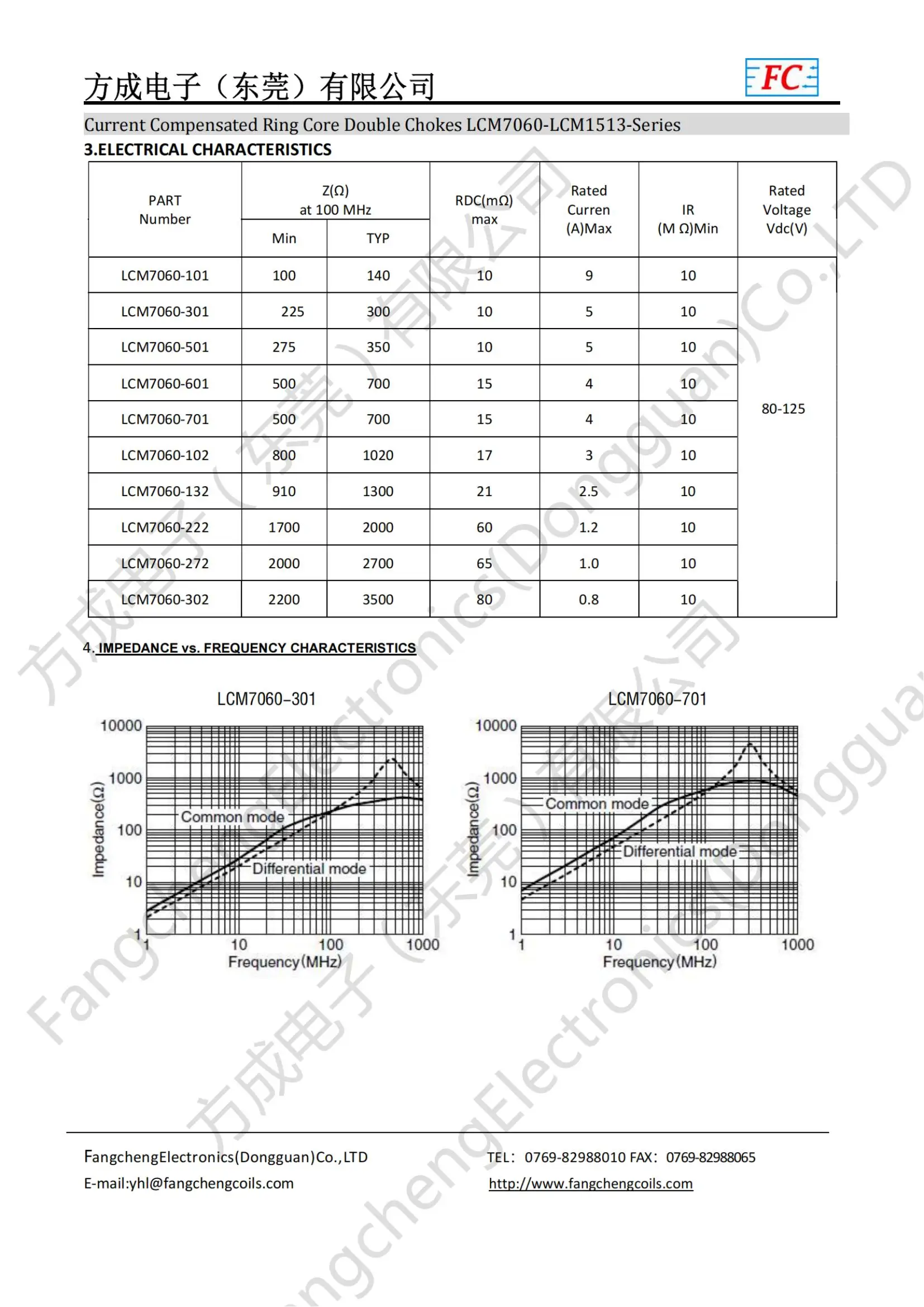 Fc Lcm7060 Series Smd Common Mode Line Filter For Emc - Buy Smd Common ...