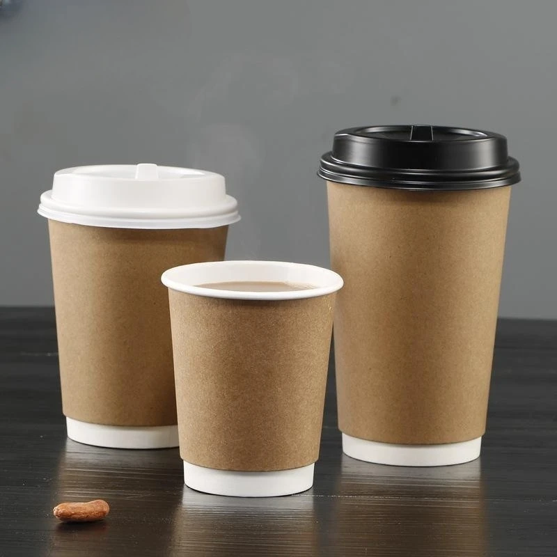 High Quality Paper Cup Yellow Print 10 Oz Paper Coffee Carton Cup ...