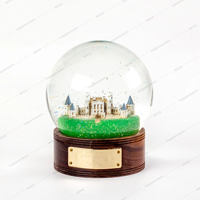 Floating Pearls Transparent Glass Snow Globe - Custom Gift