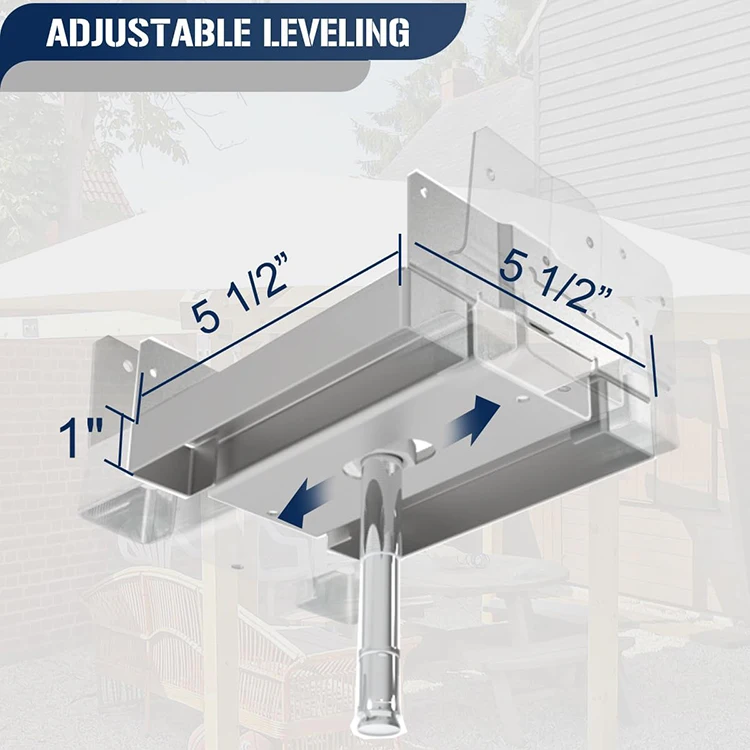Jh-mech Metal Post Brackets - Adjustable & Durable Solutions