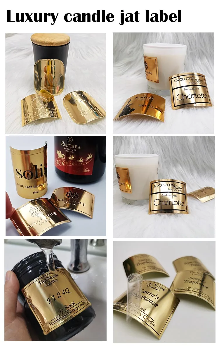 2024 Hot Design 24k Gold Metal Transfer Logo Stickers With Adhesive ...