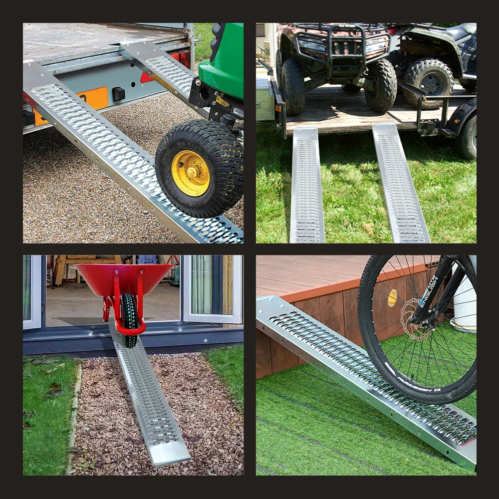 Metal Ramp Ladder Motorcycle Ramp Transport Loading Tools Car Ramps For ...