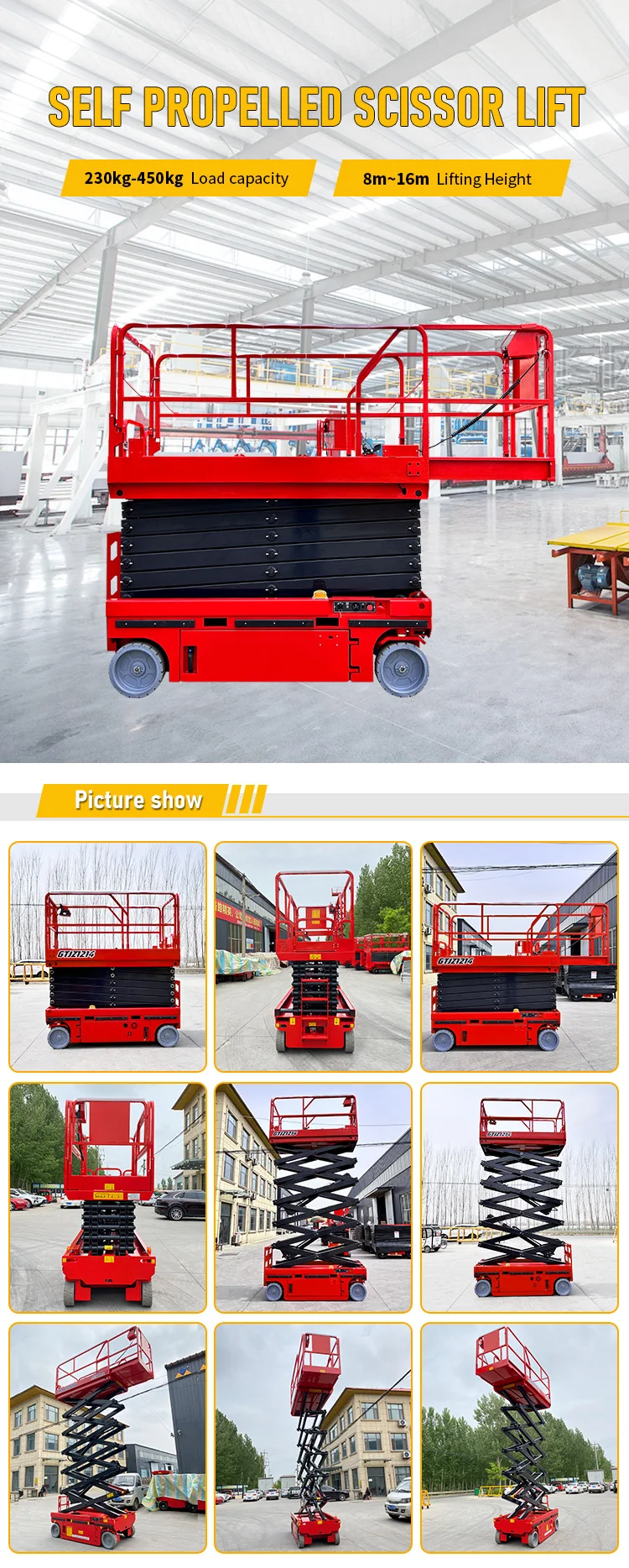 PLK LIFT Self-Propelled Jlg Mid-Rise Hydraulic Scissor Lift with 6000mm ...