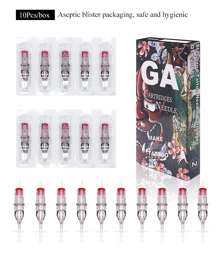 Custom Tattoo Needle Box Cartridge Needles Ec Certificate Green Blue ...