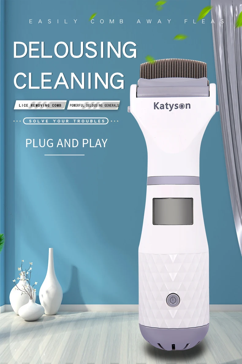 Psb Electric Hair Cleaning Brush Comb Pet Hair Lice Remover Pet Fur Hair Cleaning Lice Flea Nit ...