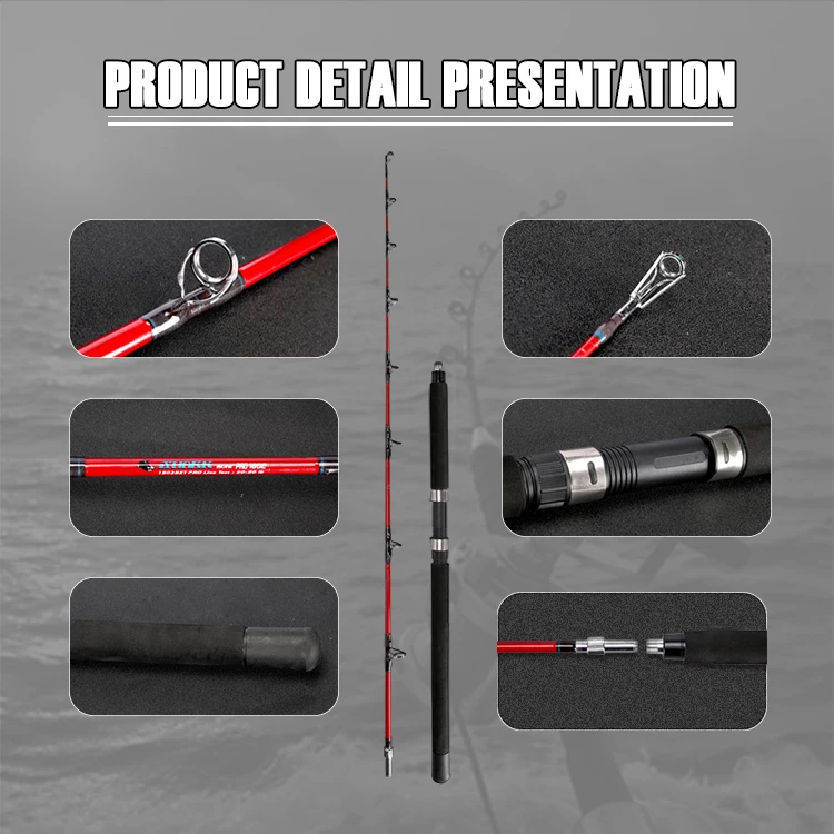 6ft 182cm 50lb Boat Spinning Rods - Heavy Saltwater Fishing