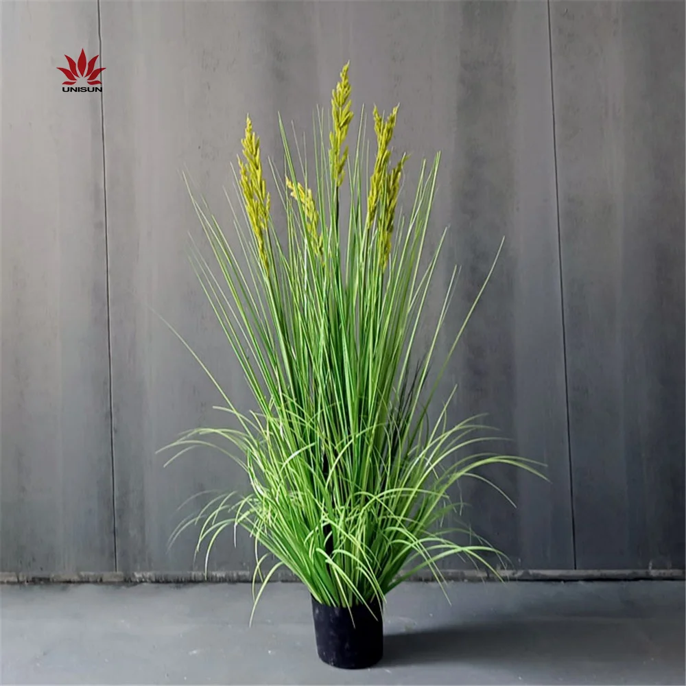 Indoor Artificial Onion Dog Tail Grass Foxtail Reed Grass Decoration Plant With Pot - Buy Pvc ...