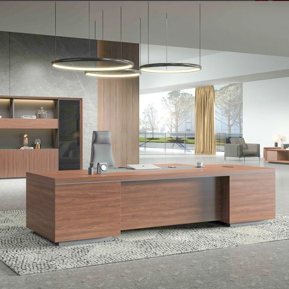 Modern L Shape home Office Desk Luxury High End Executive Office Desk ...
