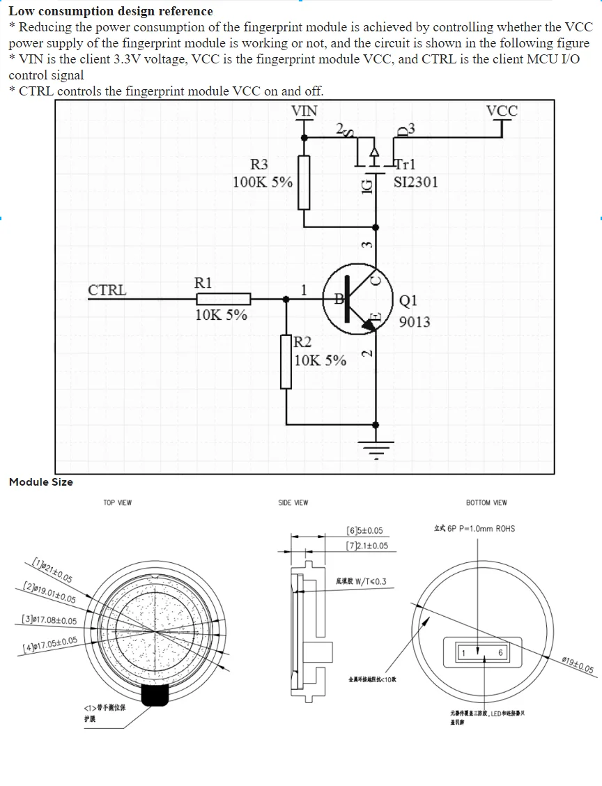 ZW101 ZW111 Fingerprint Recognition Module Integrated Fingerprint ...