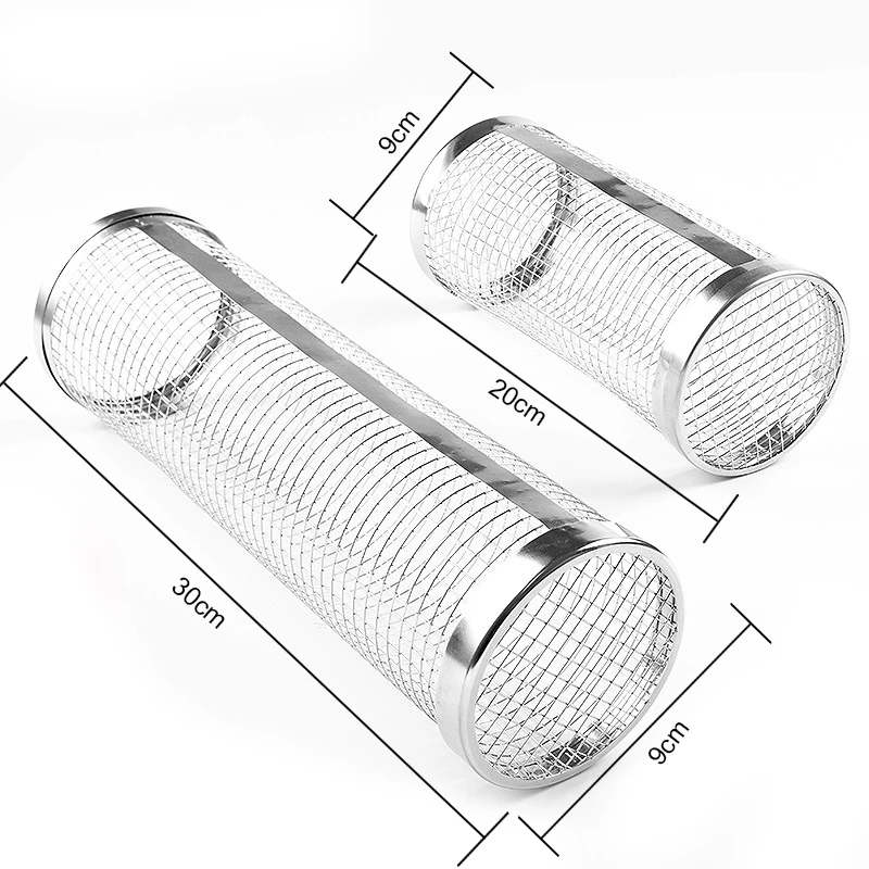 Many Size Barbecue Cage Cylinder Stainless Steel Bbq Cage Round Smoked ...