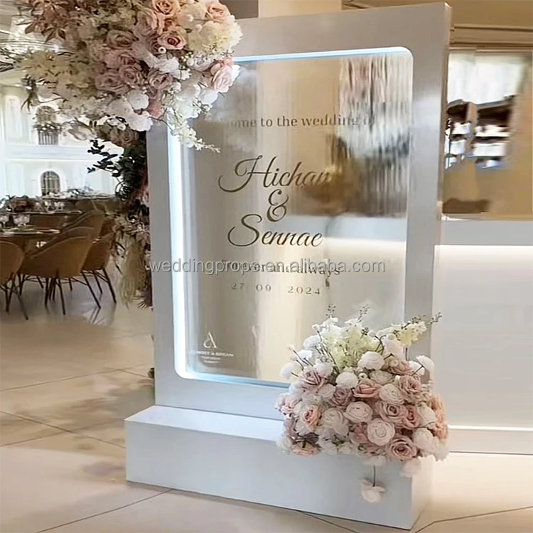 Wedding Decor Backdrop - Waterfall Welcome Sign Stand