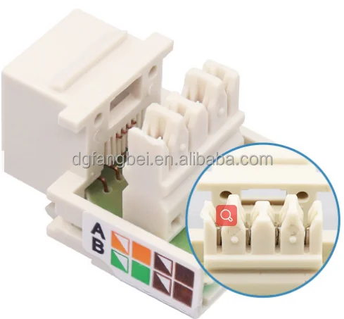 Rj11 Rj12 Cat3 Keystone Jack Telephone Connector Utp Module Jack - Buy ...