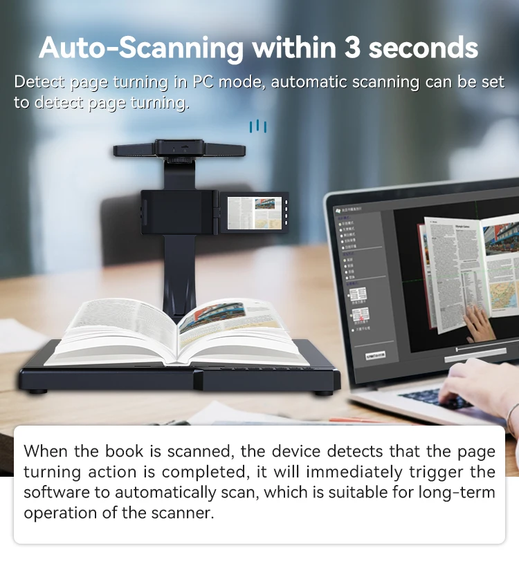 Eloam BS3000PRO - High Accuracy OCR Book Scanner for A3