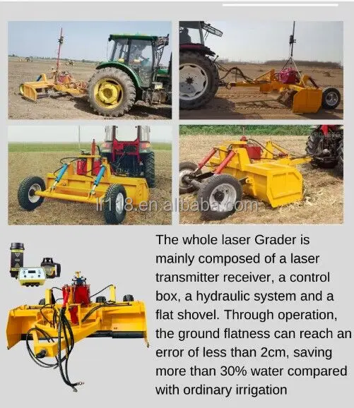 Farm Tractors Laser Satellite Road Grader - Land Level Machine Blade ...