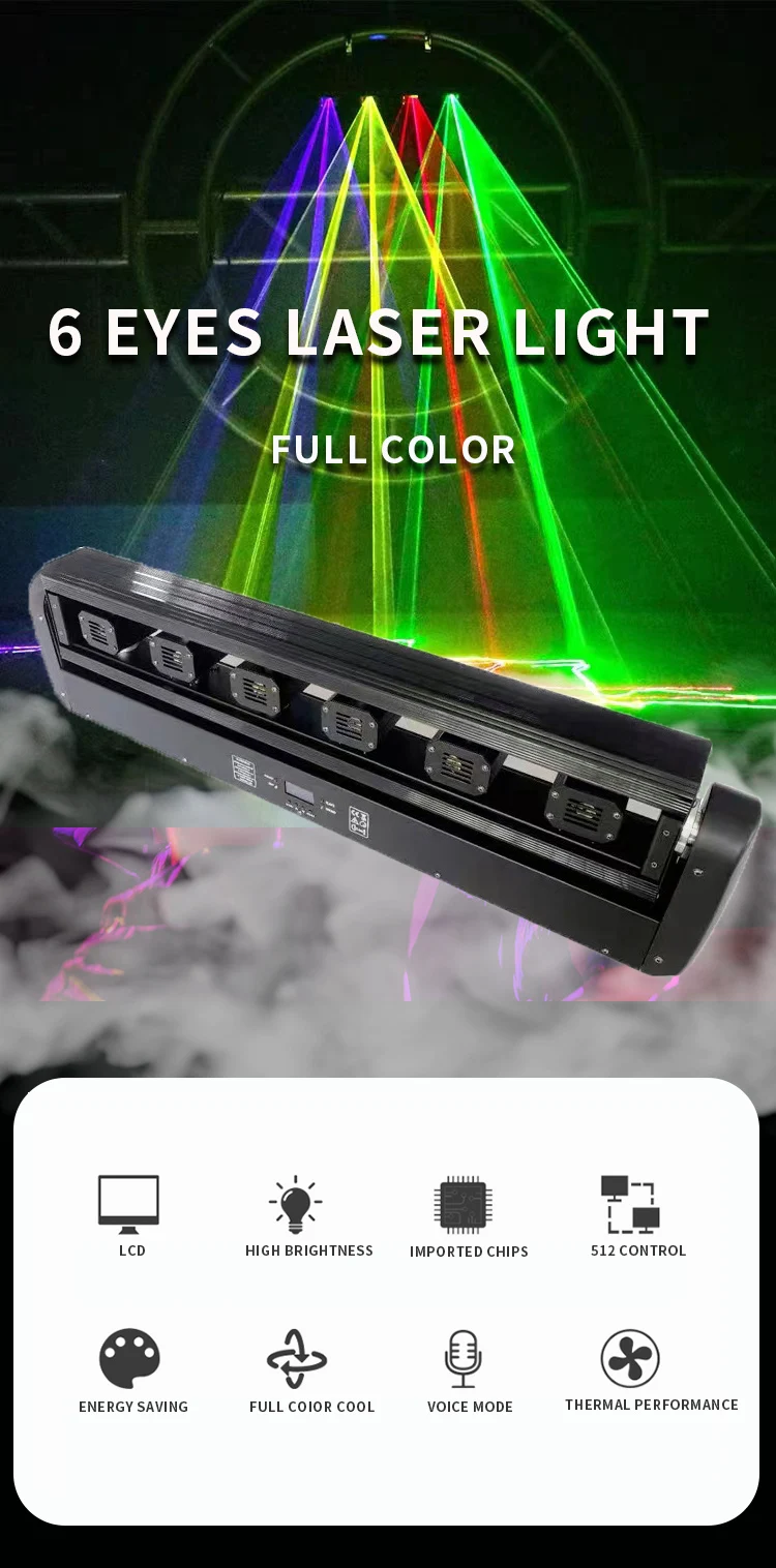Rgb 6 Eyes Red Laser Beam Moving Head Light - Oem | Wholesale