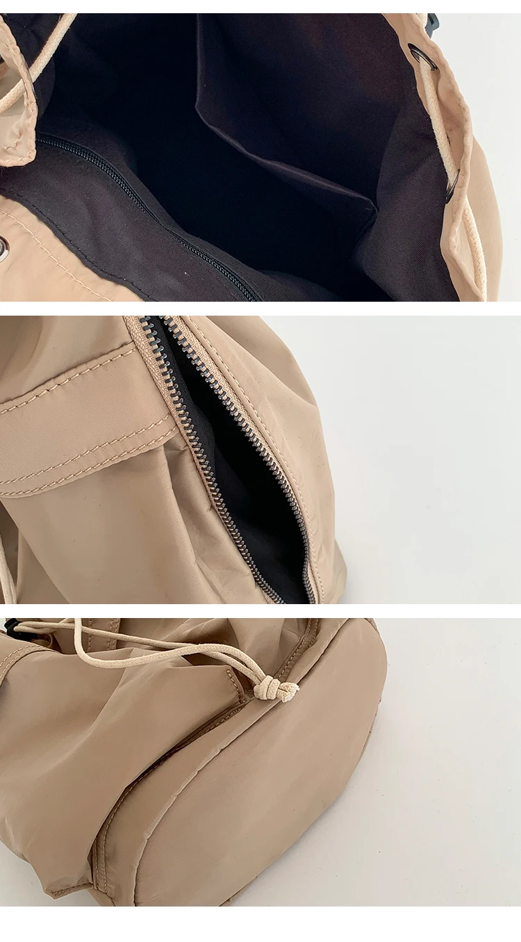 Nylon Fabric Hand Bag Drawstring Design Tote Bag Female Large Capacity ...