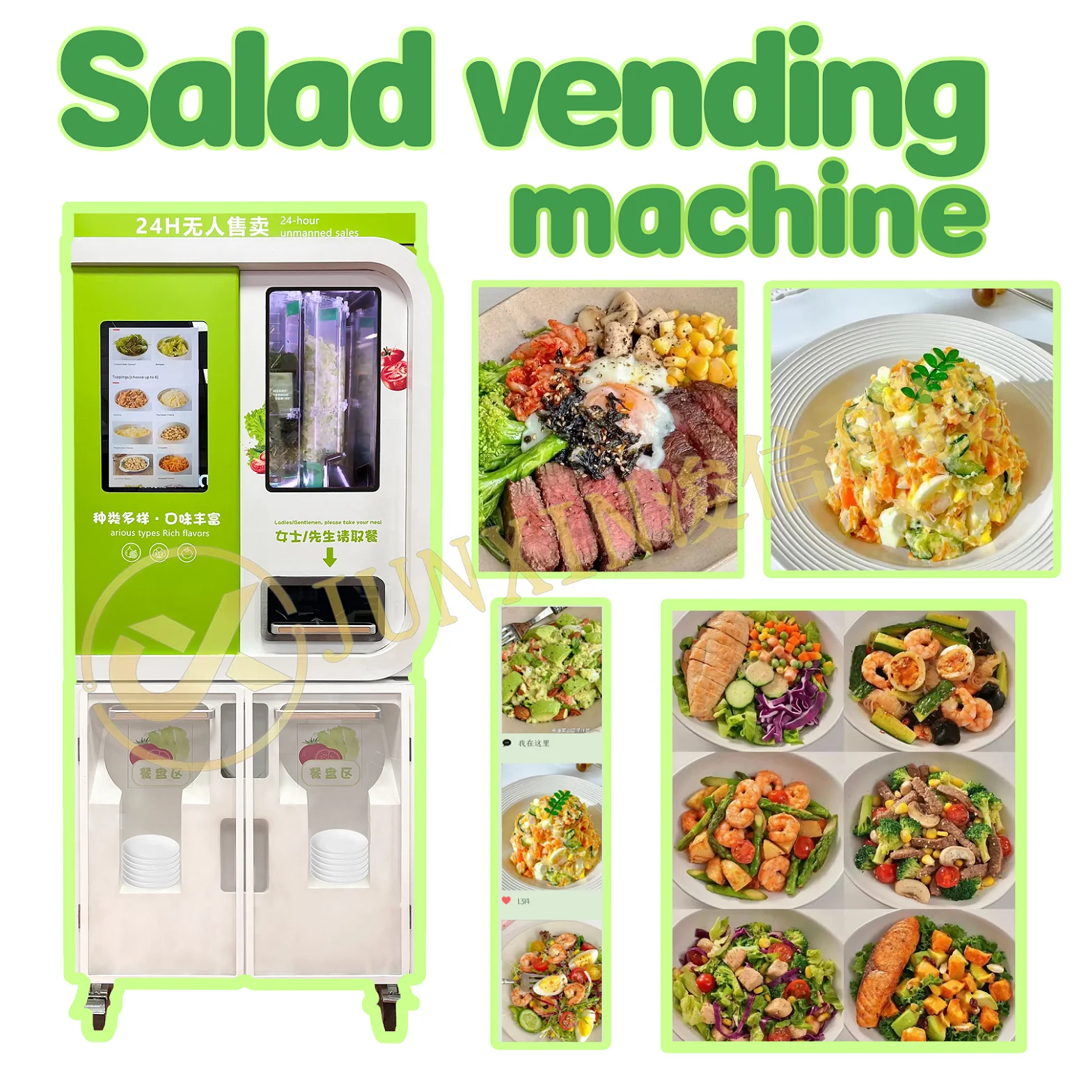 2025 New Salad Vending Machine with SDK - Multiple Payment Options