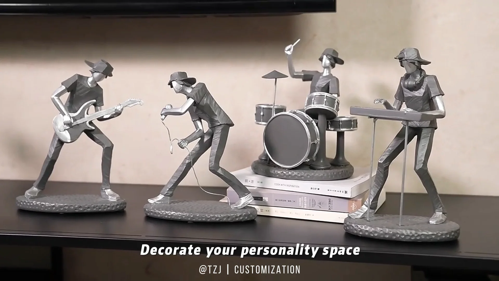Nordic Minimalist Musician Characters Sculpture Resin Crafts Gift Set ...