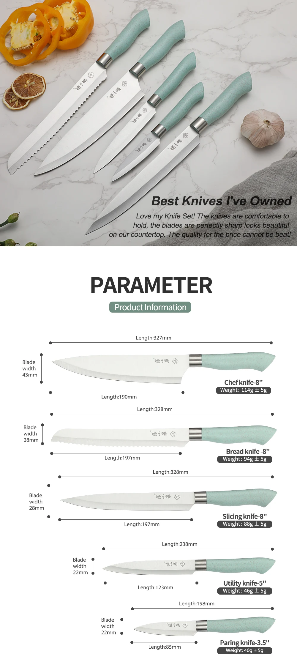 2022 Kitchen Knife Set For Promotional Advertisement Chef Knives Set ...