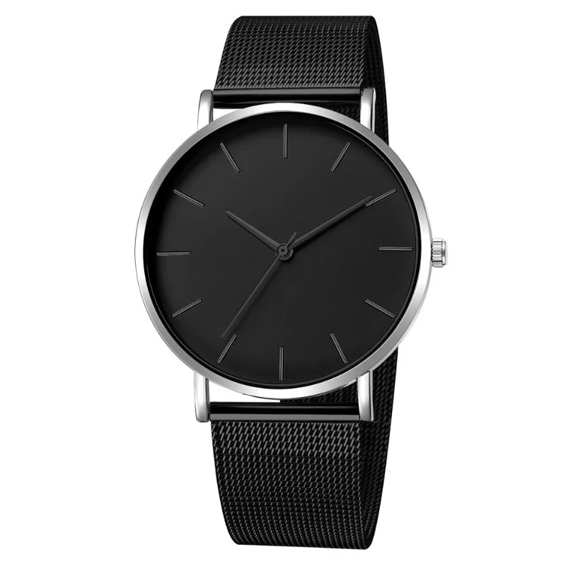 Minimalist Stainless Steel Mesh Band Watch for Men and Women - Simple ...