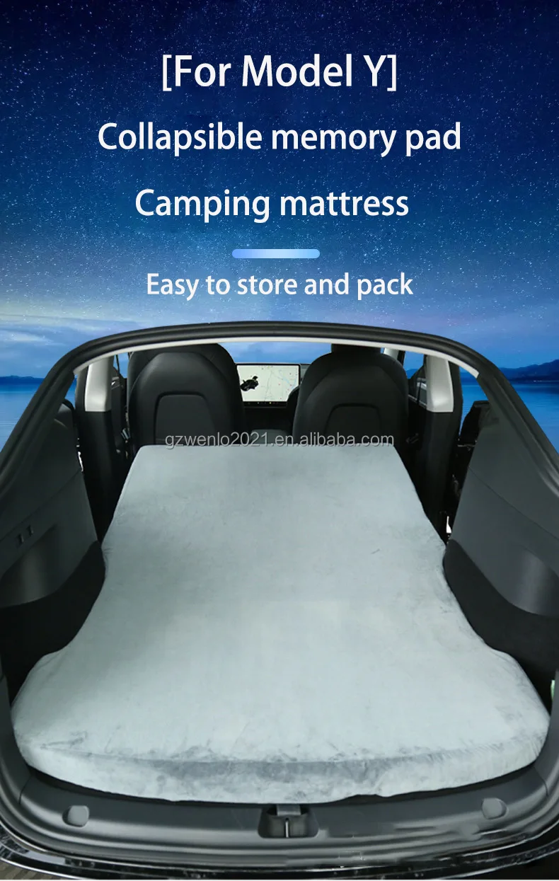 For Tesla Model Y 2020-2023 Inflatable Air Mattress Outdoor Camping ...