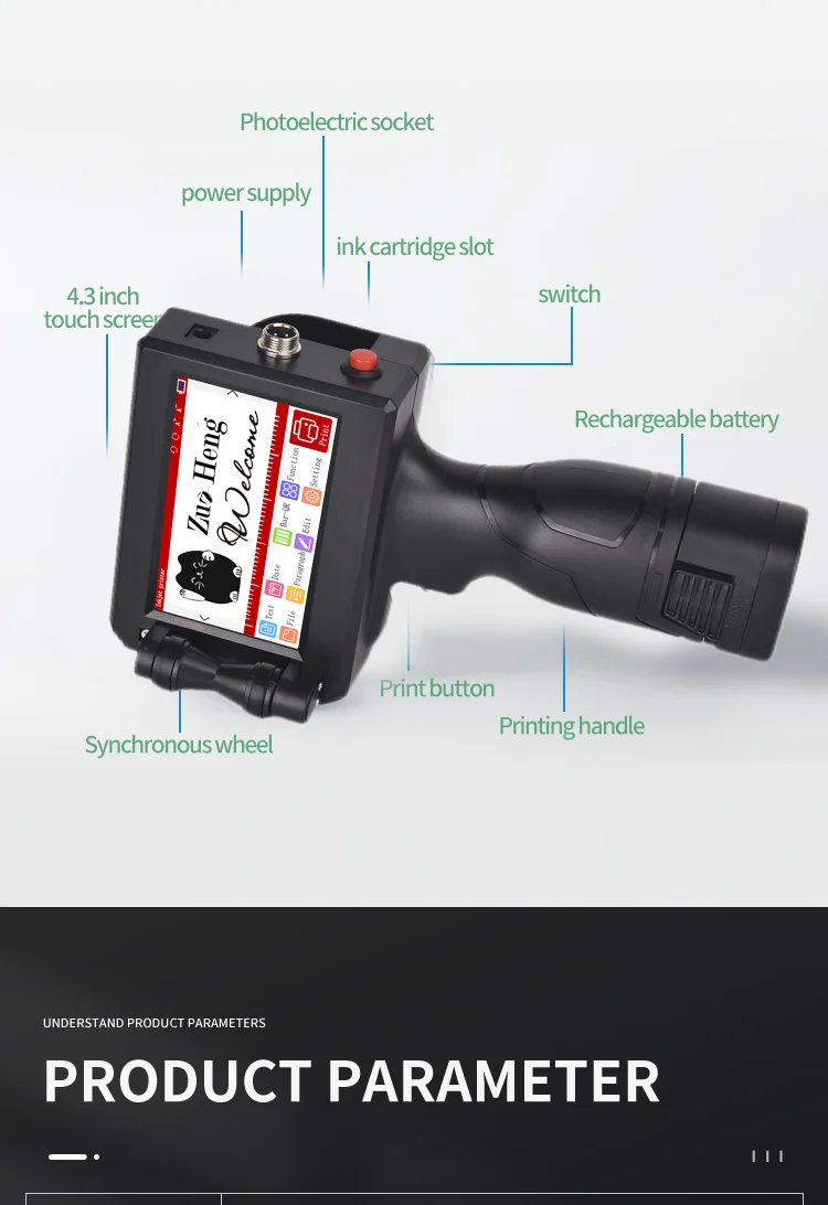 Portable Expiry Date Labeling Coding Logo Handheld Inkjet Printer ...