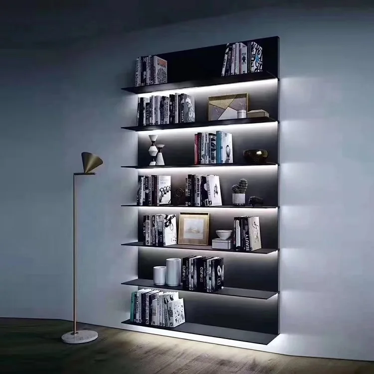 Aluminum L-shaped Floating Shelf Furniture Metal Living Room Hanging ...