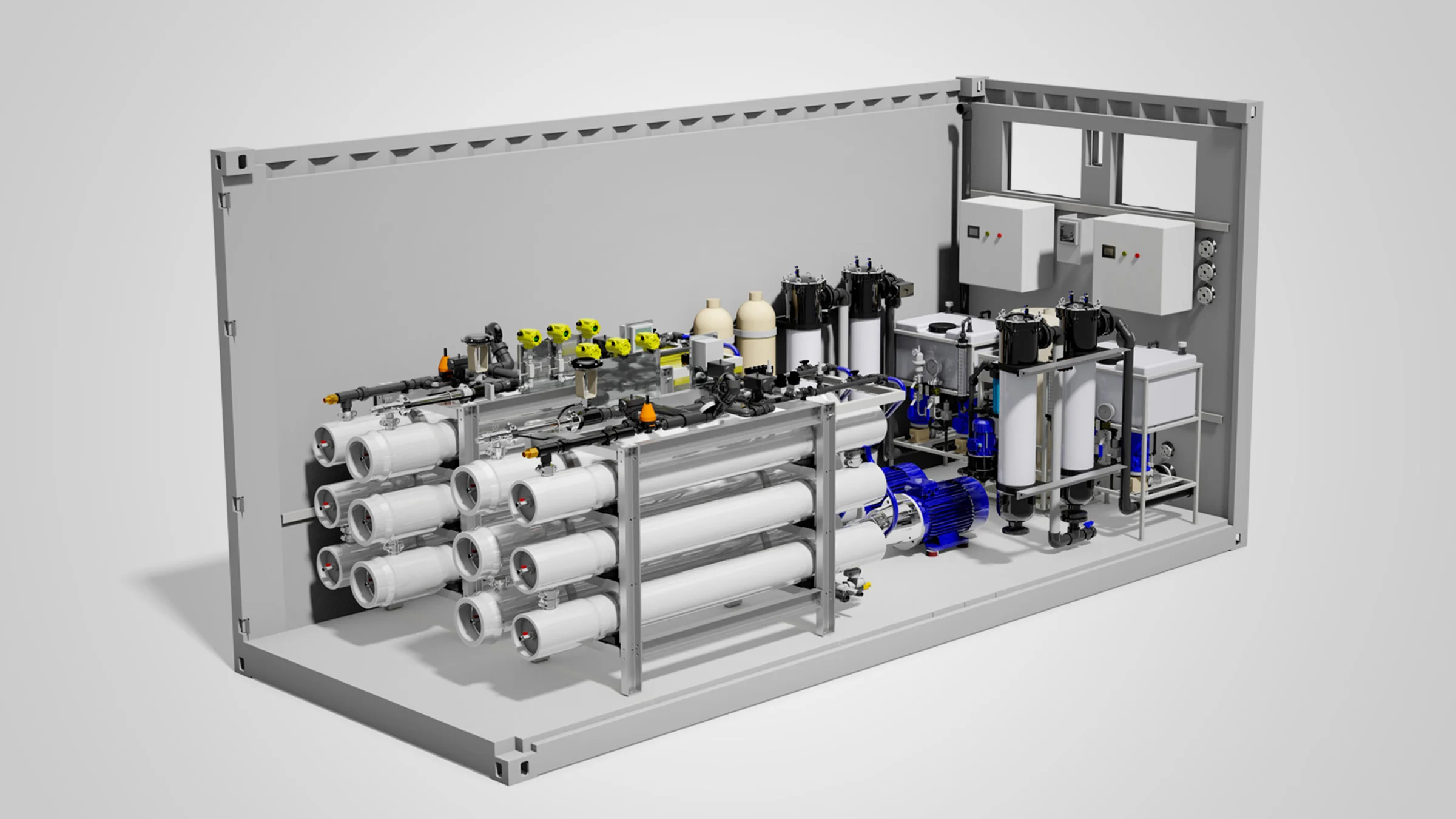 Morui Container Mobile Type Reverse Osmosis Plant 25m3/h