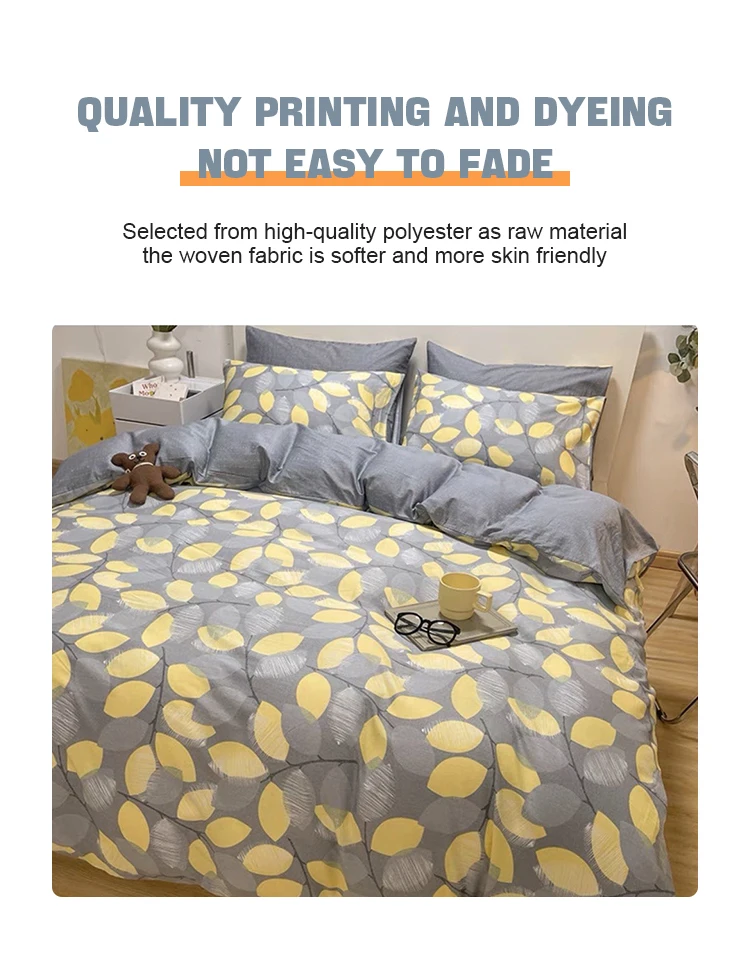 High Quality 100% Microfiber Bedding Set Satin Fabric Bedding Sets Collections Bedding Sets 6 ...